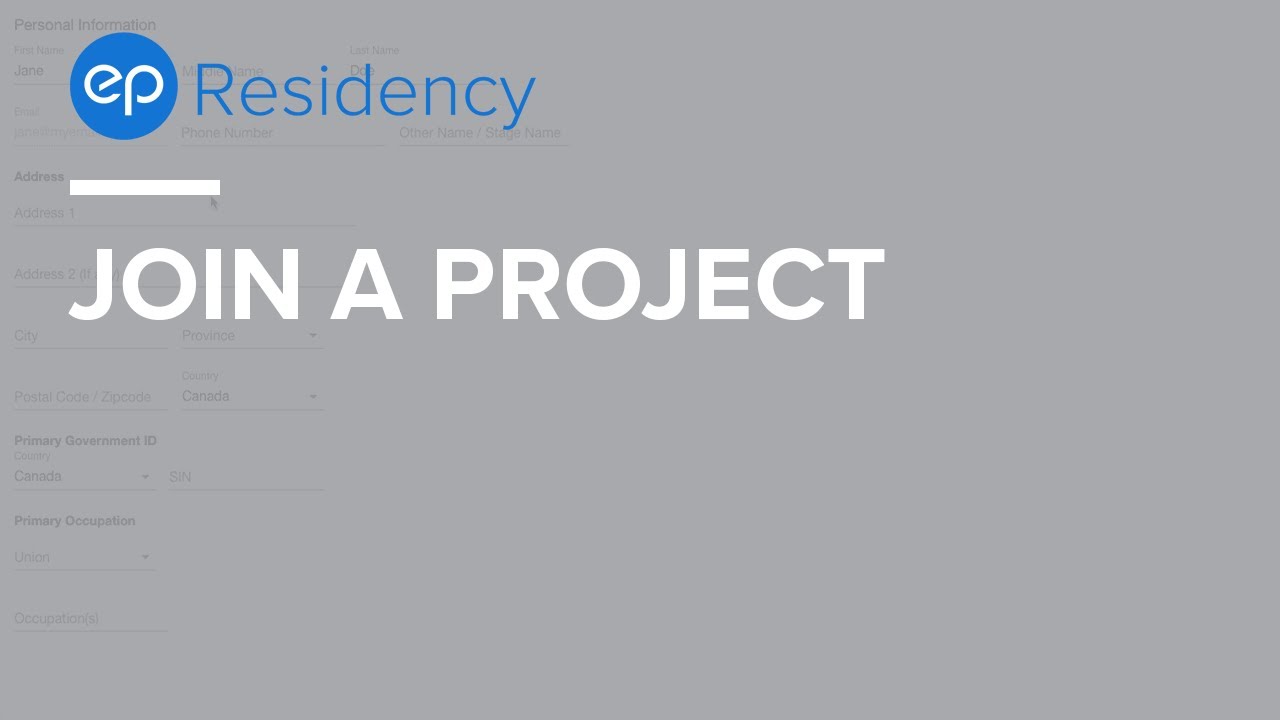 Ep Residency Join A Project Youtube