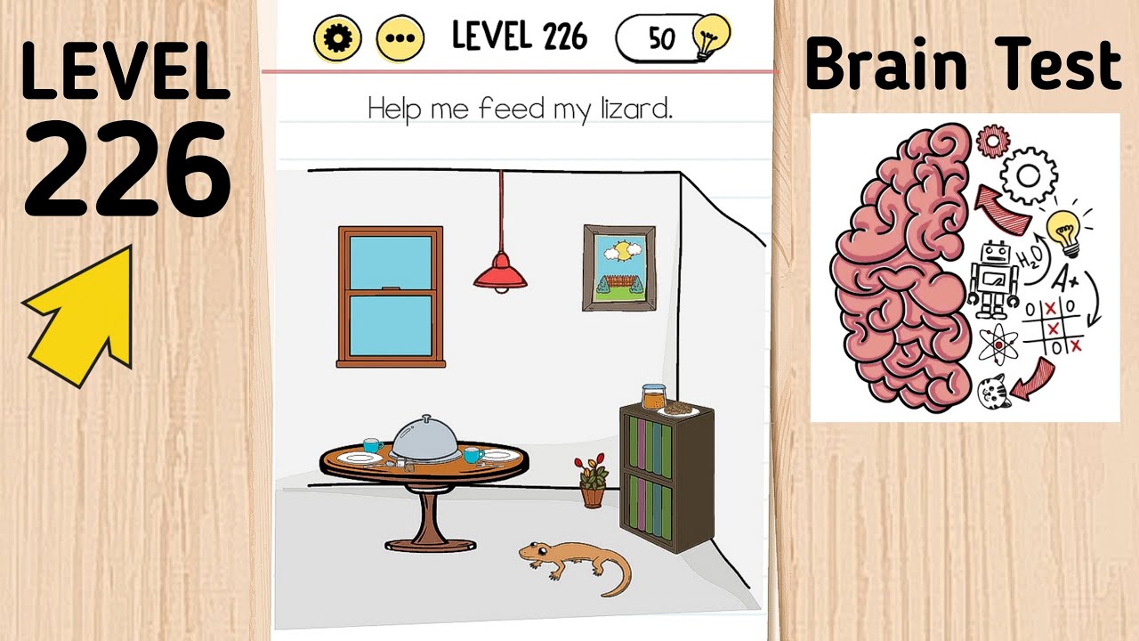 Brain Test Level 226 Help Me Feed My Lizard Youtube