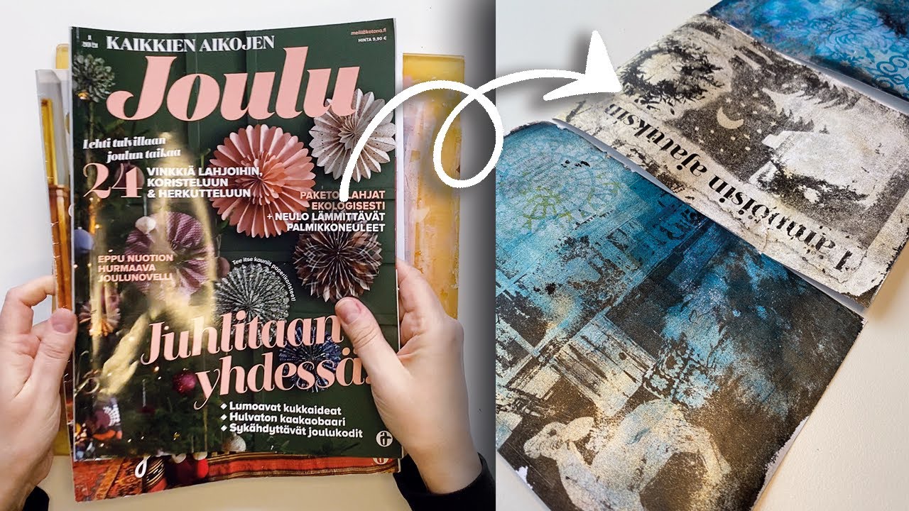 Gelli Printing With Magazine Transfer Technique Stencils рџ џ Youtube