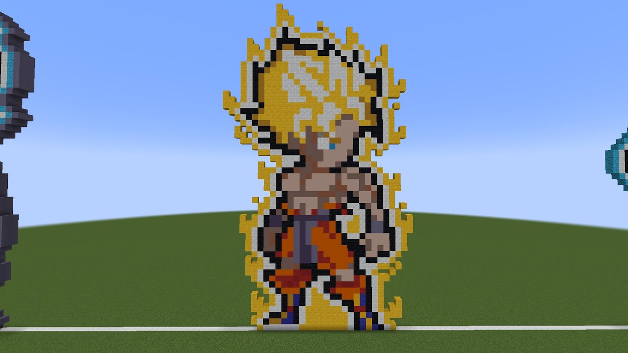 Ssj Goku Namek Pixel Art Tutorial Minecraft Youtube