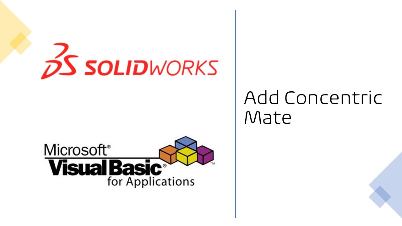 Solidworks Vba Macro Add Concentric Mate Youtube