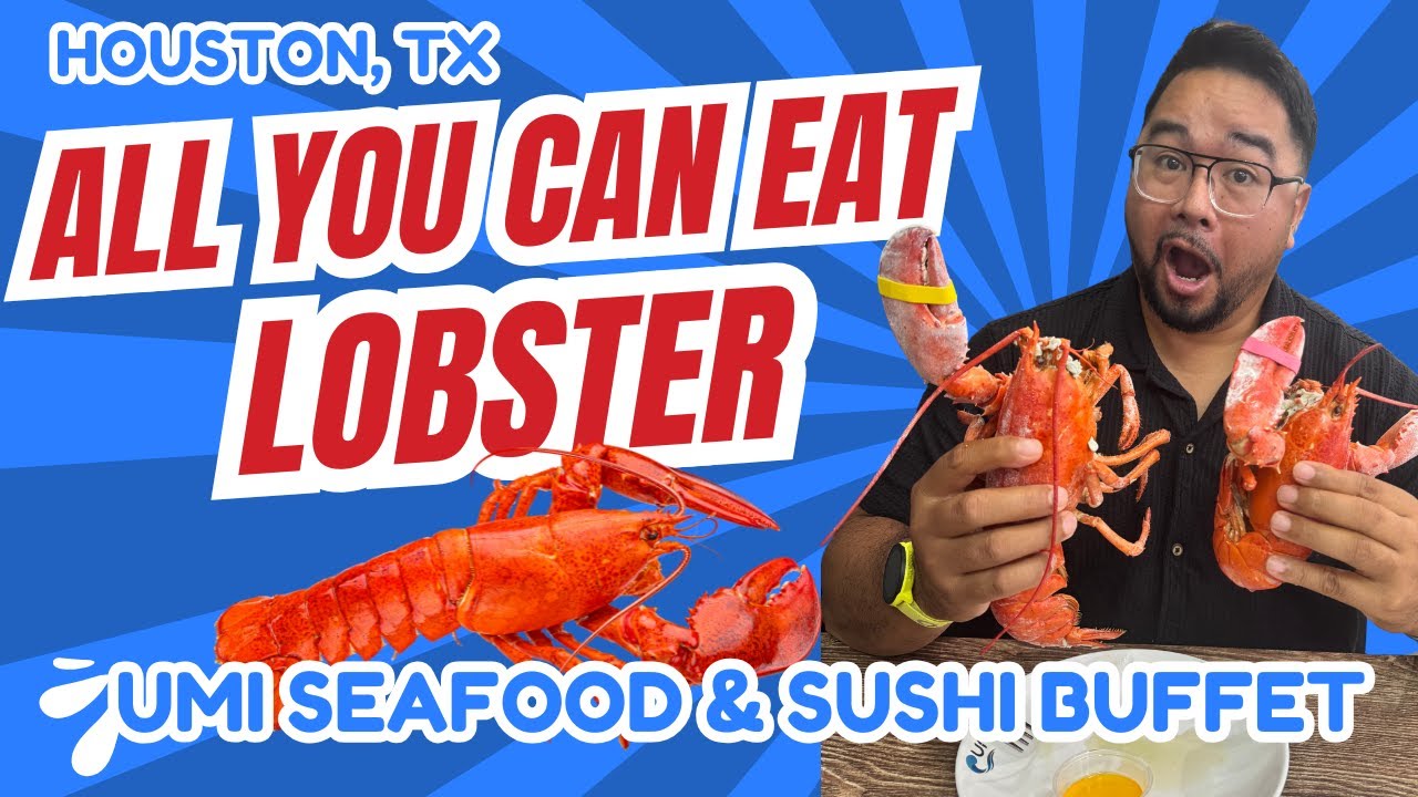 All You Can Eat Lobster Umi Seafood Sushi Buffet Houston Tx Youtube