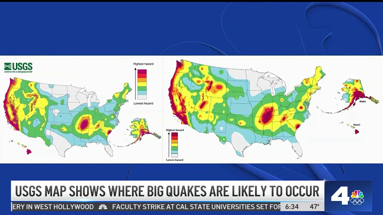 Usgs Earthquake Map New Map Shows Rising Quake Risk