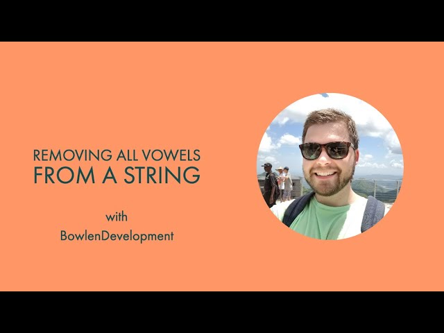 Java Program To Remove Vowels From String