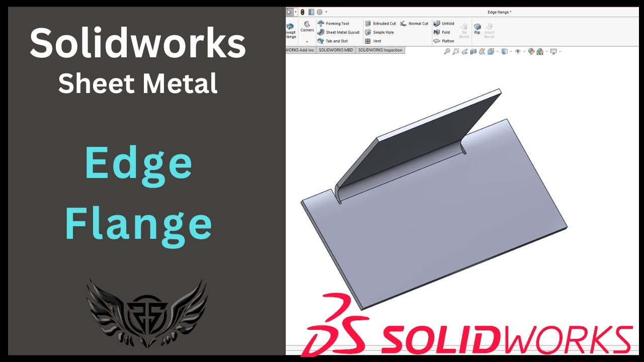 Sheet Metal Tutorial Edge Flange In Solidworks Youtube