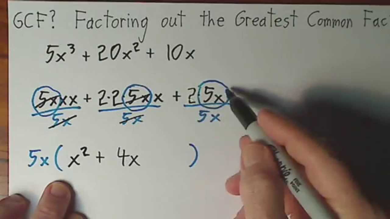 Factor Out The Gcf Introduction Greatest Common Factor Youtube