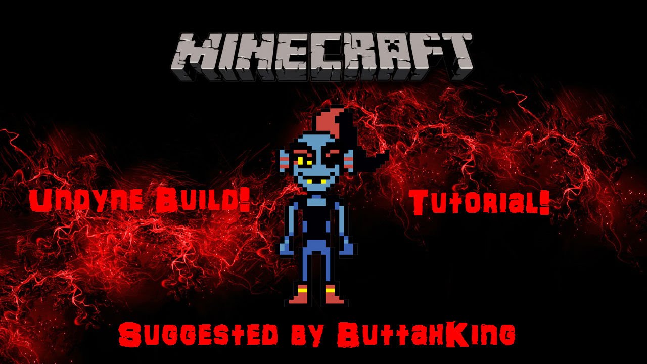 Minecraft Builds Pixel Art Tutorial Undyne 6 Youtube
