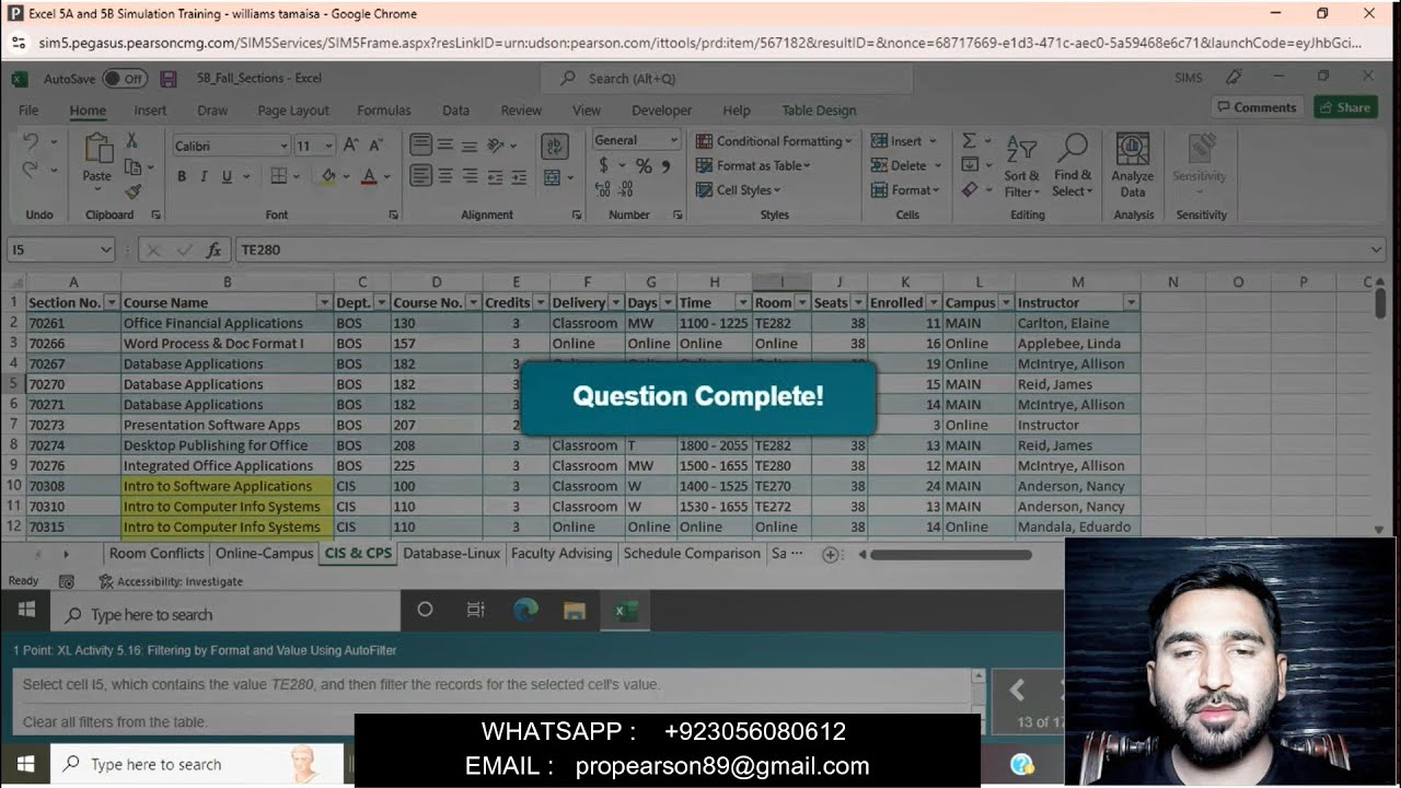 Excel 5a And 5b Simulation Traning Exam 5a And 5b Simulation Exam