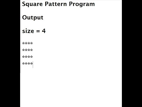 Square Pattern Program In Java Code Available Youtube