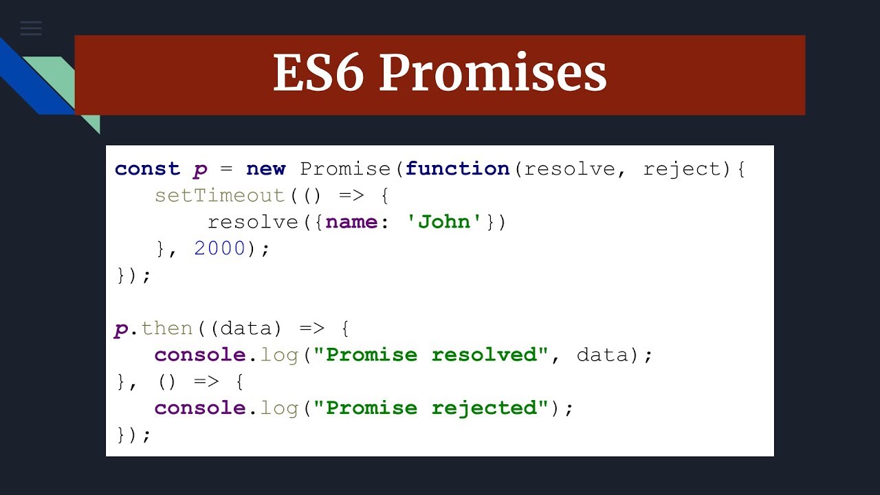 Es6 Promise Tutorial Asynchronous Javascript Part 2 Youtube