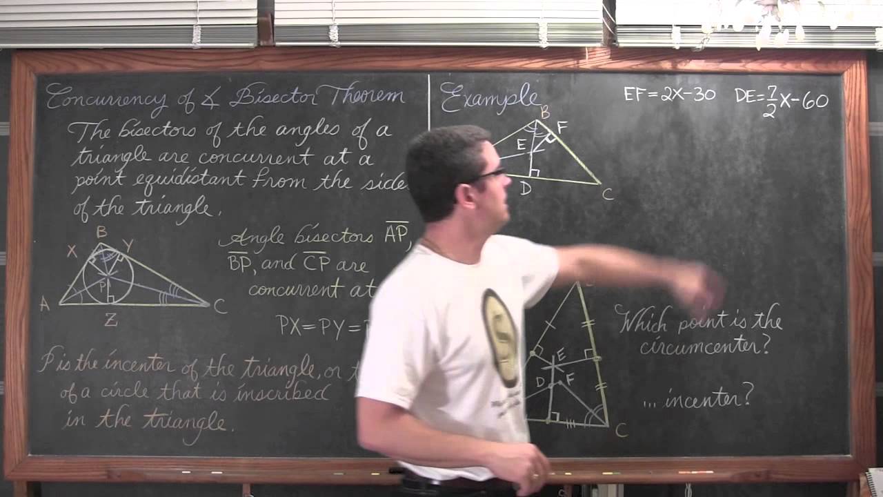 Triangle Angle Bisectors Incenter Youtube