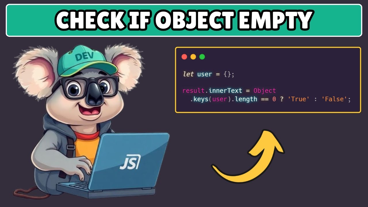How To Check If An Object Is Empty In Javascript Youtube