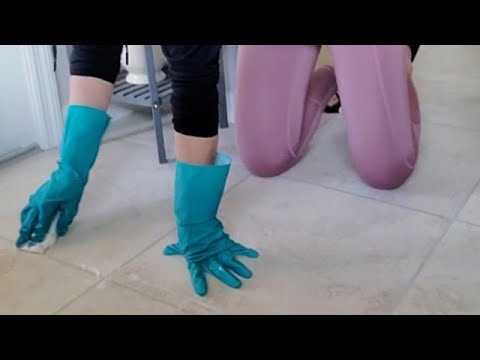 Asmr Cleaning Sweeping Scrubbing Mopping And Drying The Floor