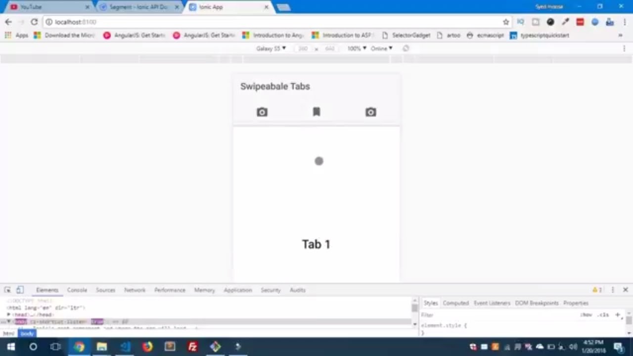 Swipeable Tabs In Ionic 3 Youtube