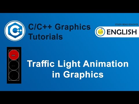 Traffic Light Program Using C C Graphics Graphics In C C Youtube