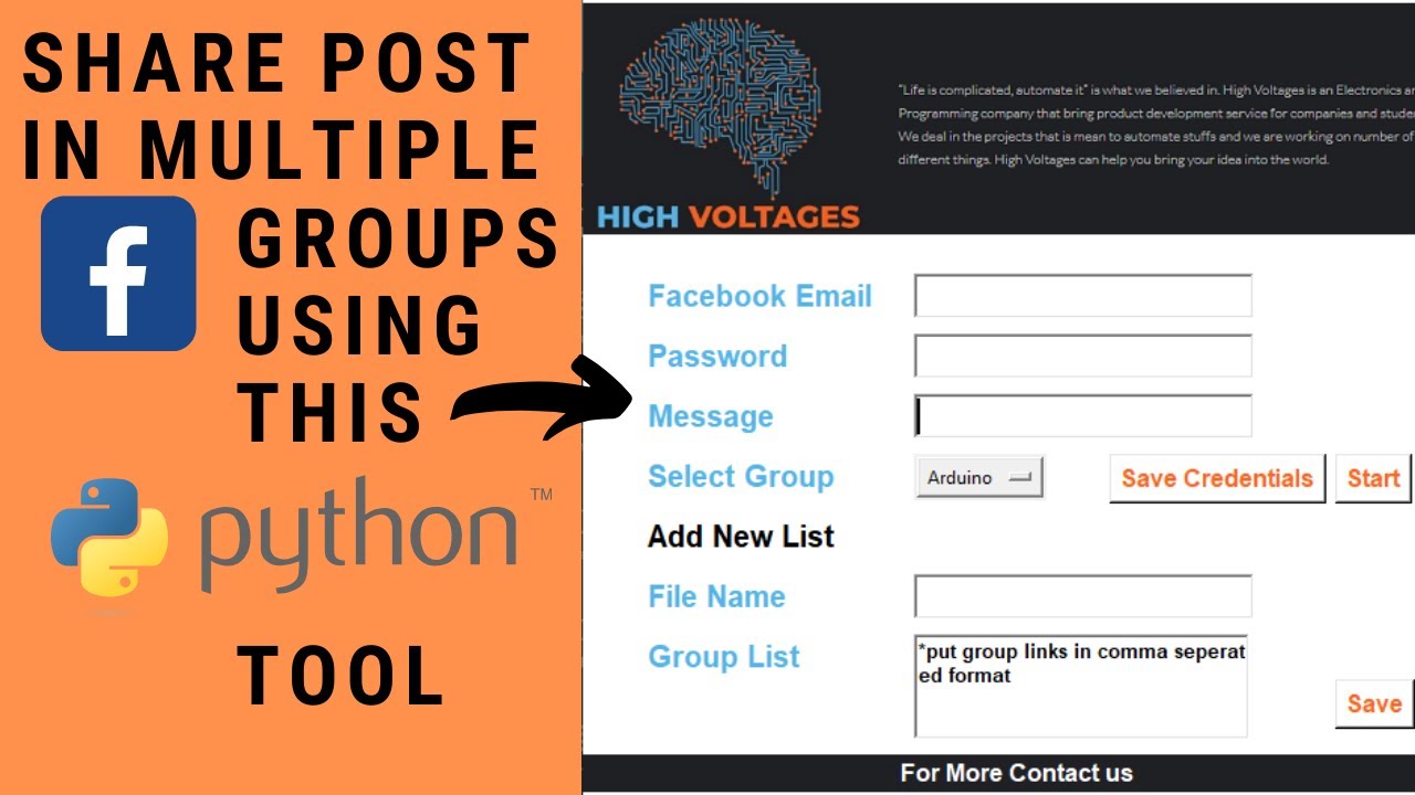 Facebook Group Automation Python Web Automation Youtube