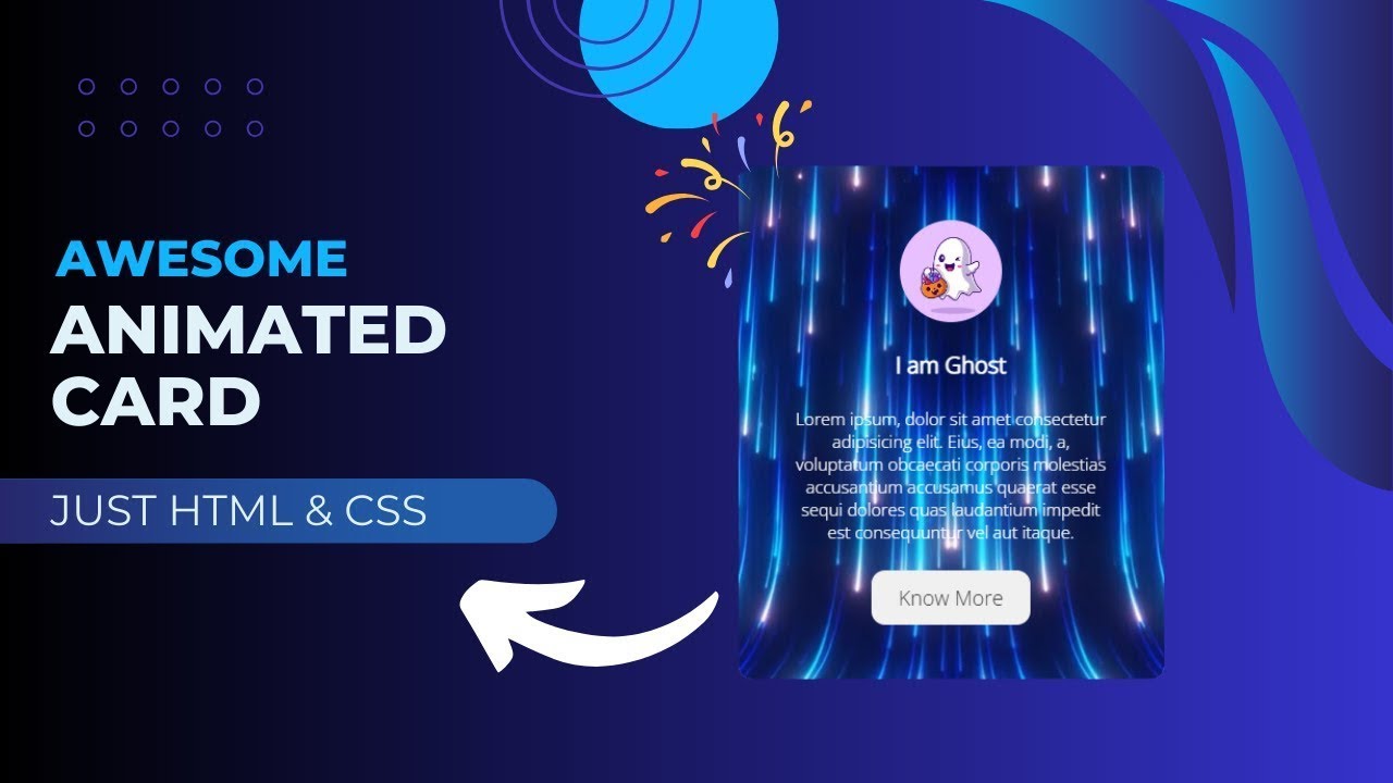 How To Create Animated Card Middle Class Coder Html Css Youtube