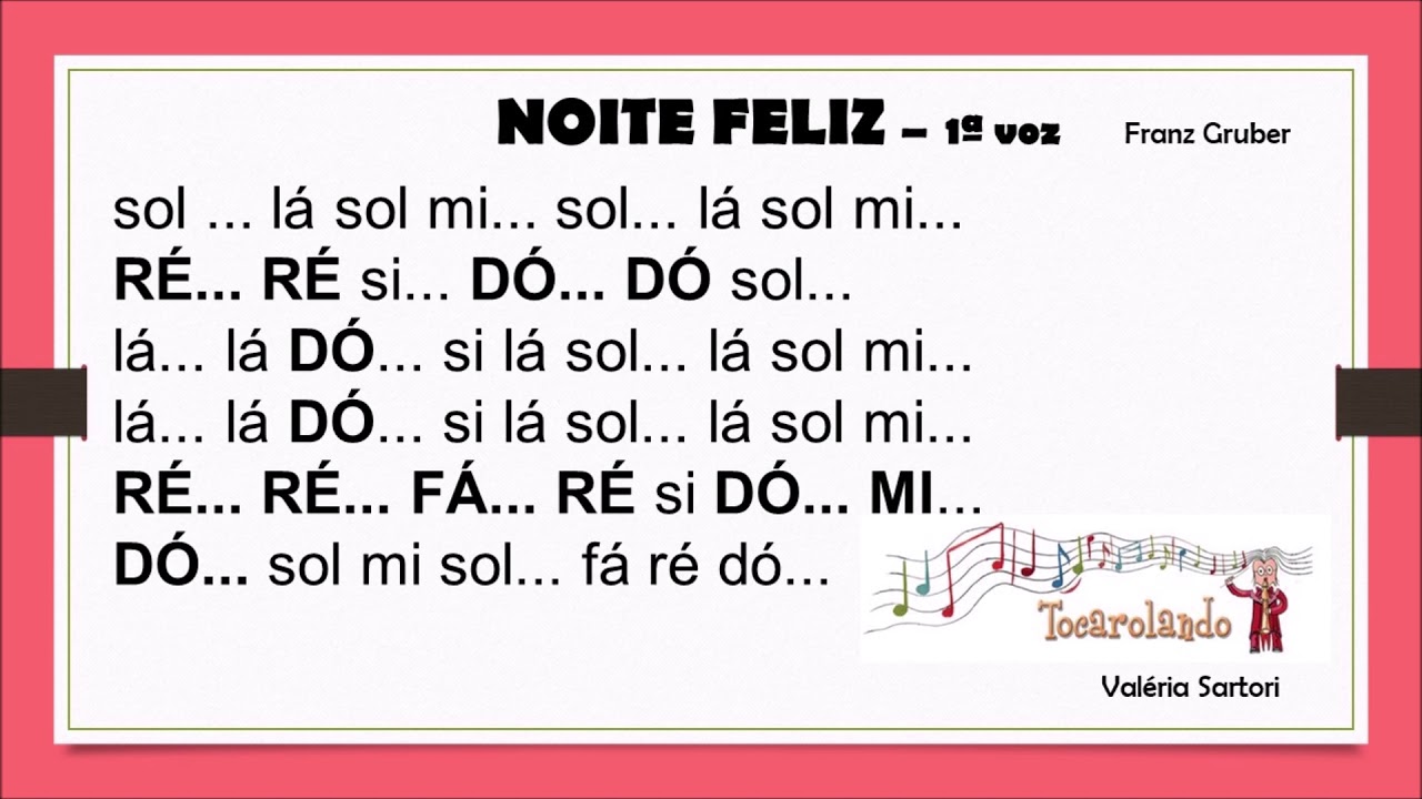 Noite Feliz Partitura Com Letra Retoedu