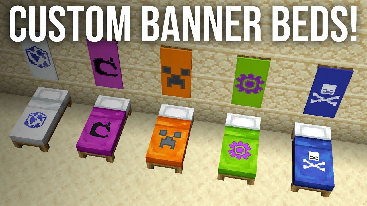 How To Get Custom Banner Beds In Minecraft Youtube