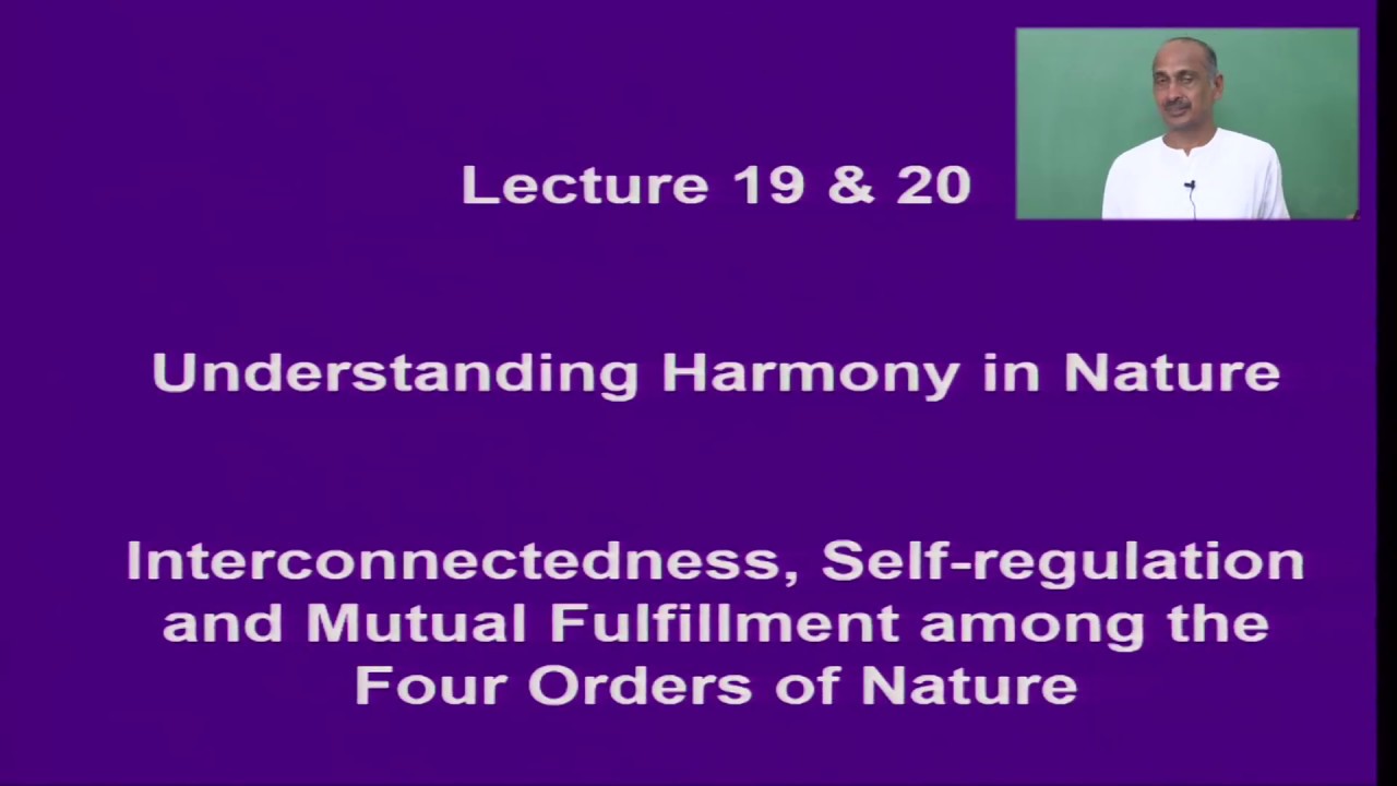 Lect 19 20 Nat Harmony In Nature Youtube