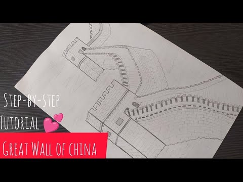 Great Wall Of China Drawing How To Draw Great Wall Of China Easy Step