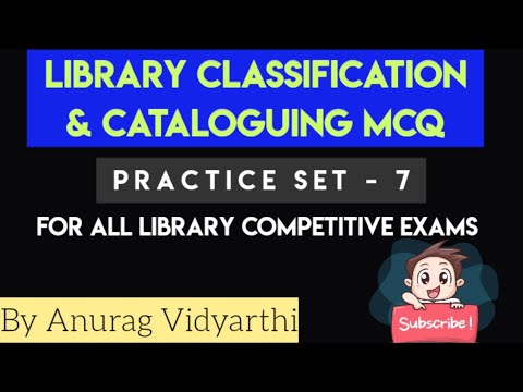 Library Classification Cataloguing Mcq Practice Set 7 Net Set