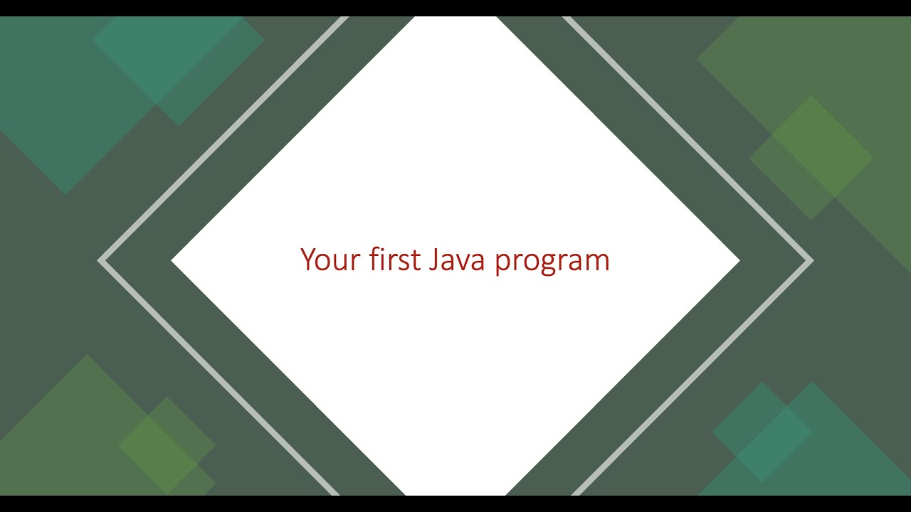 03 Your First Java Program Youtube