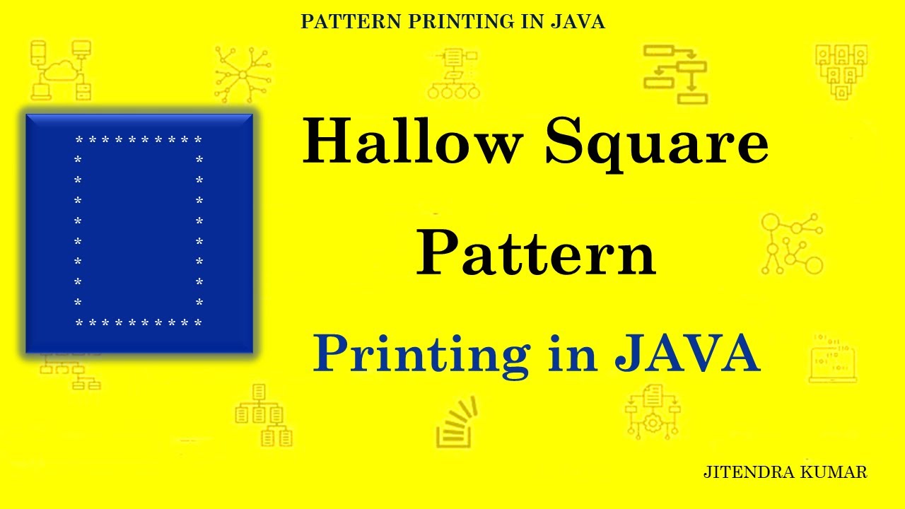 Hollow Square Pattern Printing Using Java Youtube