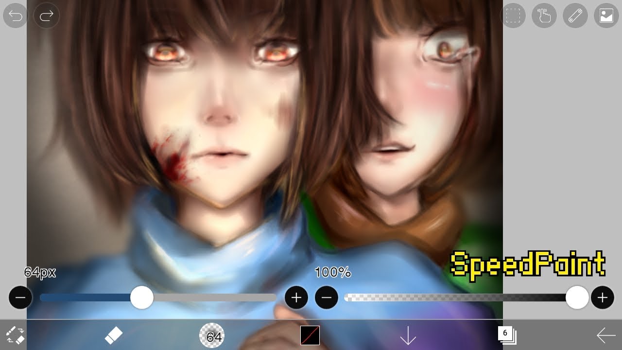 Frisk Chara Ibis Paint X Speedpaint Youtube