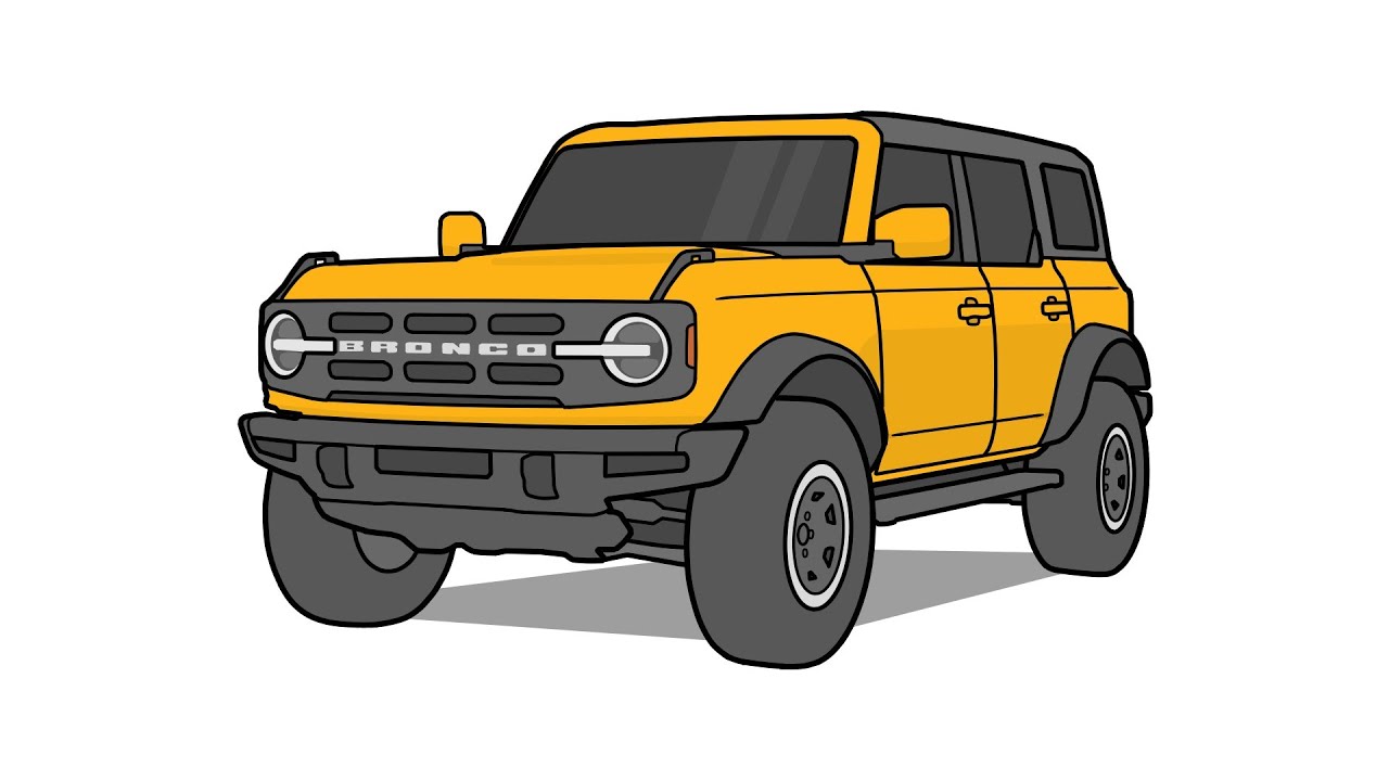 How To Draw A Ford Bronco Drawing Ford Suv 2021 Off Road Car Youtube