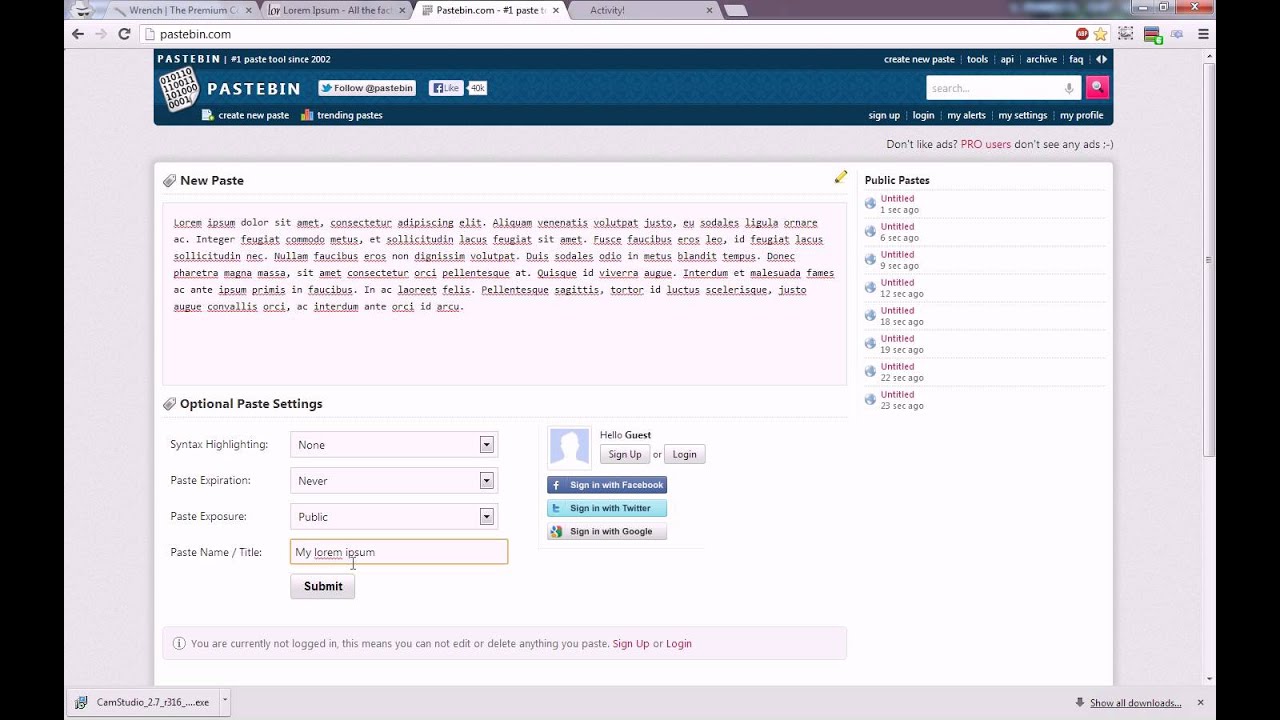 Pastebin Tutorial Youtube