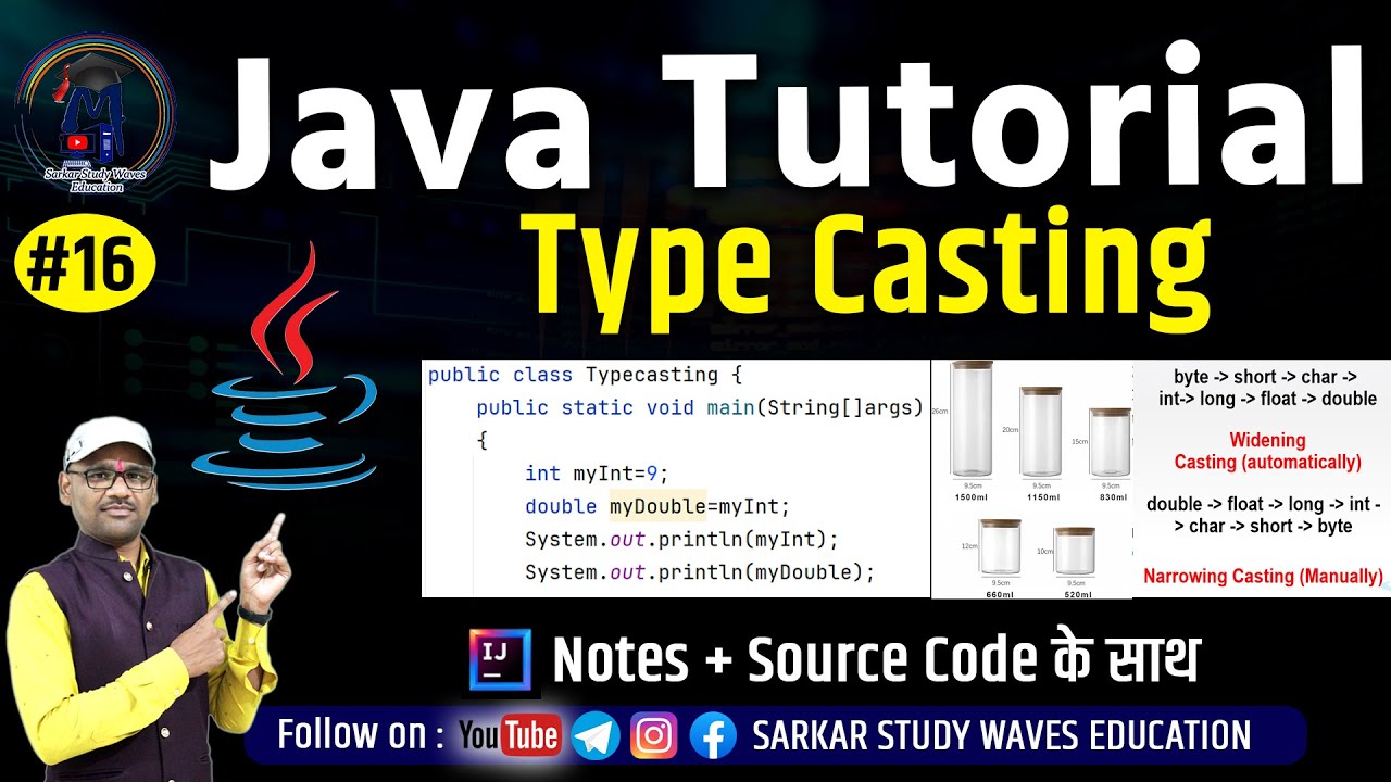 16 Java Programming Tutorial Type Casting Of Java Data Type