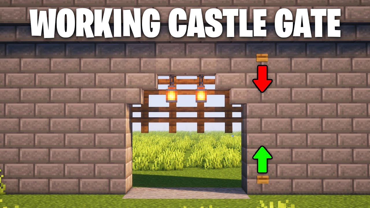 Simple Minecraft Castle Gates How To Build A Simple Castle Gate In