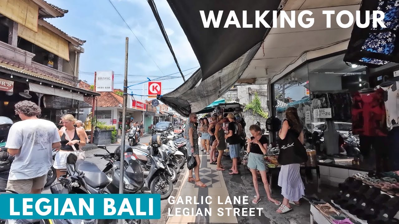 Bali Walking Update Garlic Lane Legian Busy Street Walking Tour