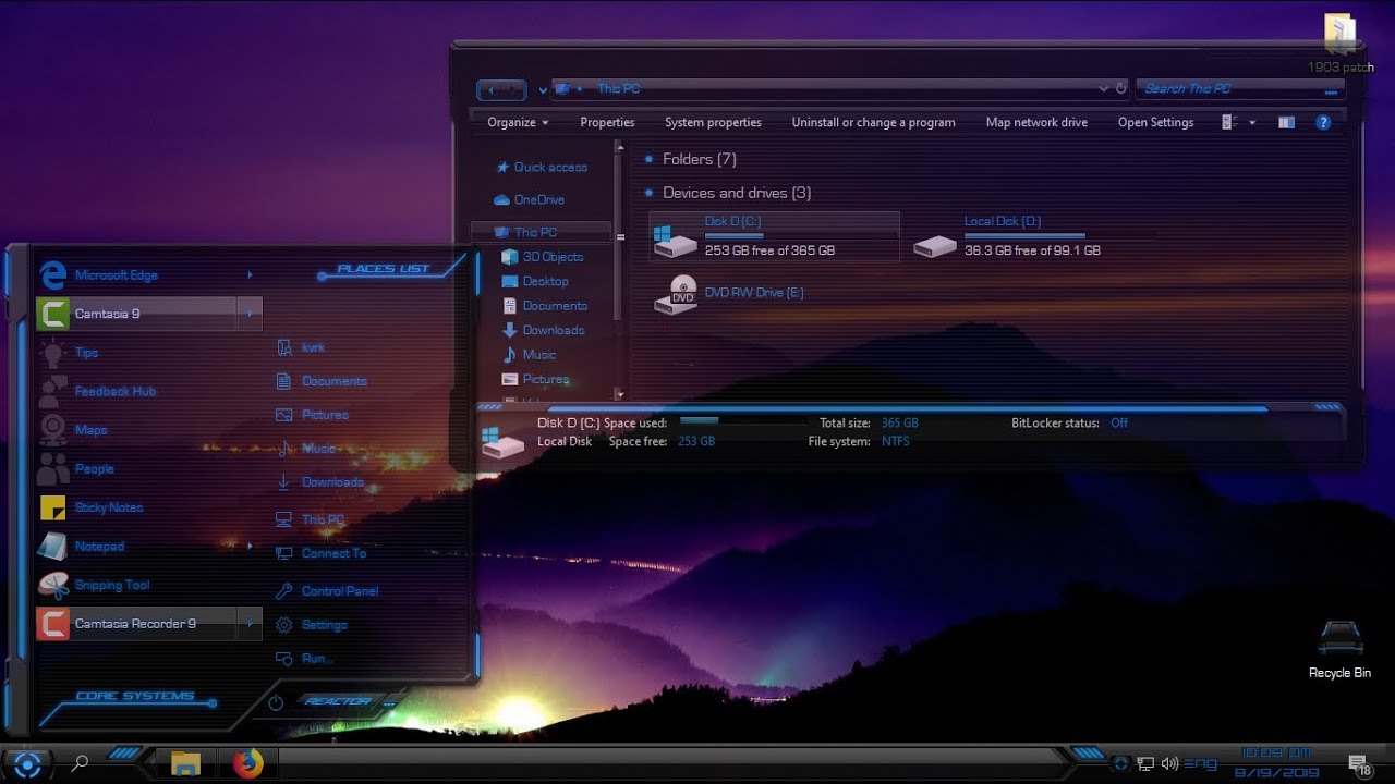 How To Patch Windows 10 Version 1903 Custom Theme Installation Youtube
