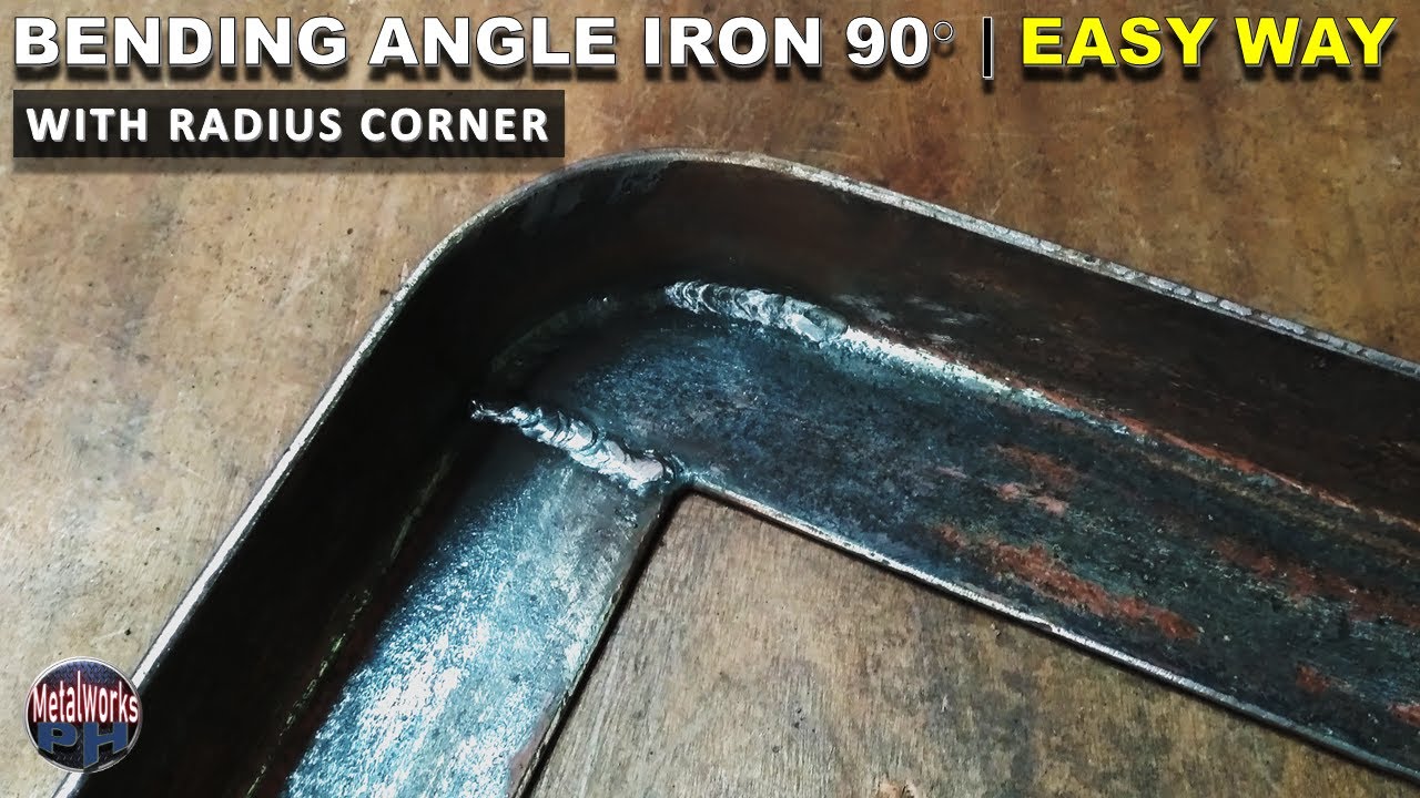 Cutting And Bending Angle Iron With Radius Corner Youtube