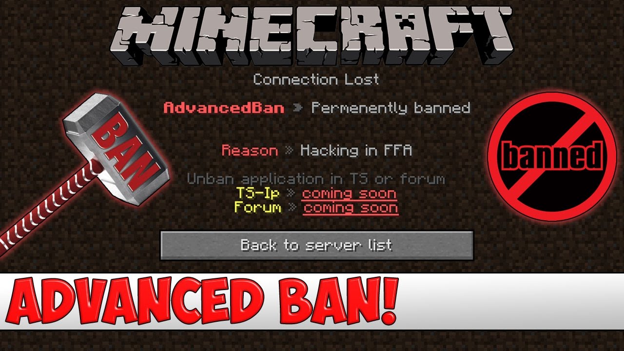 Minecraft Plugin Tutorial Advanced Ban Youtube
