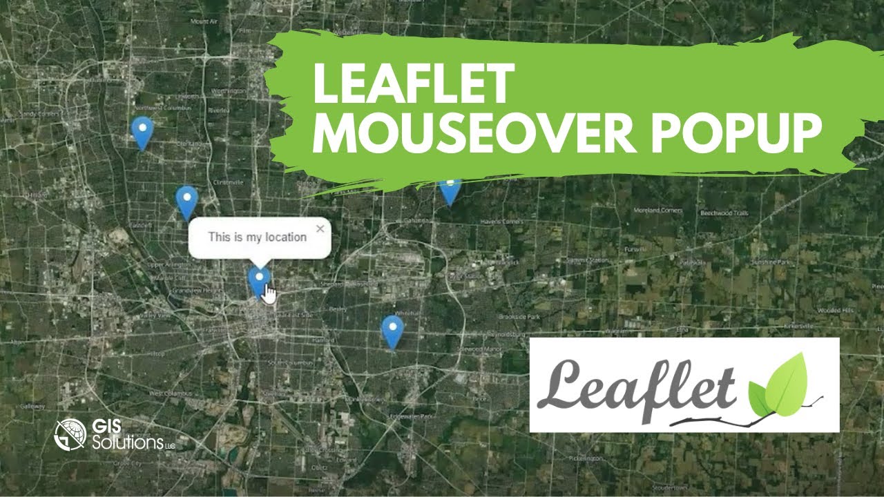Leaflet Mouseover Popup Youtube