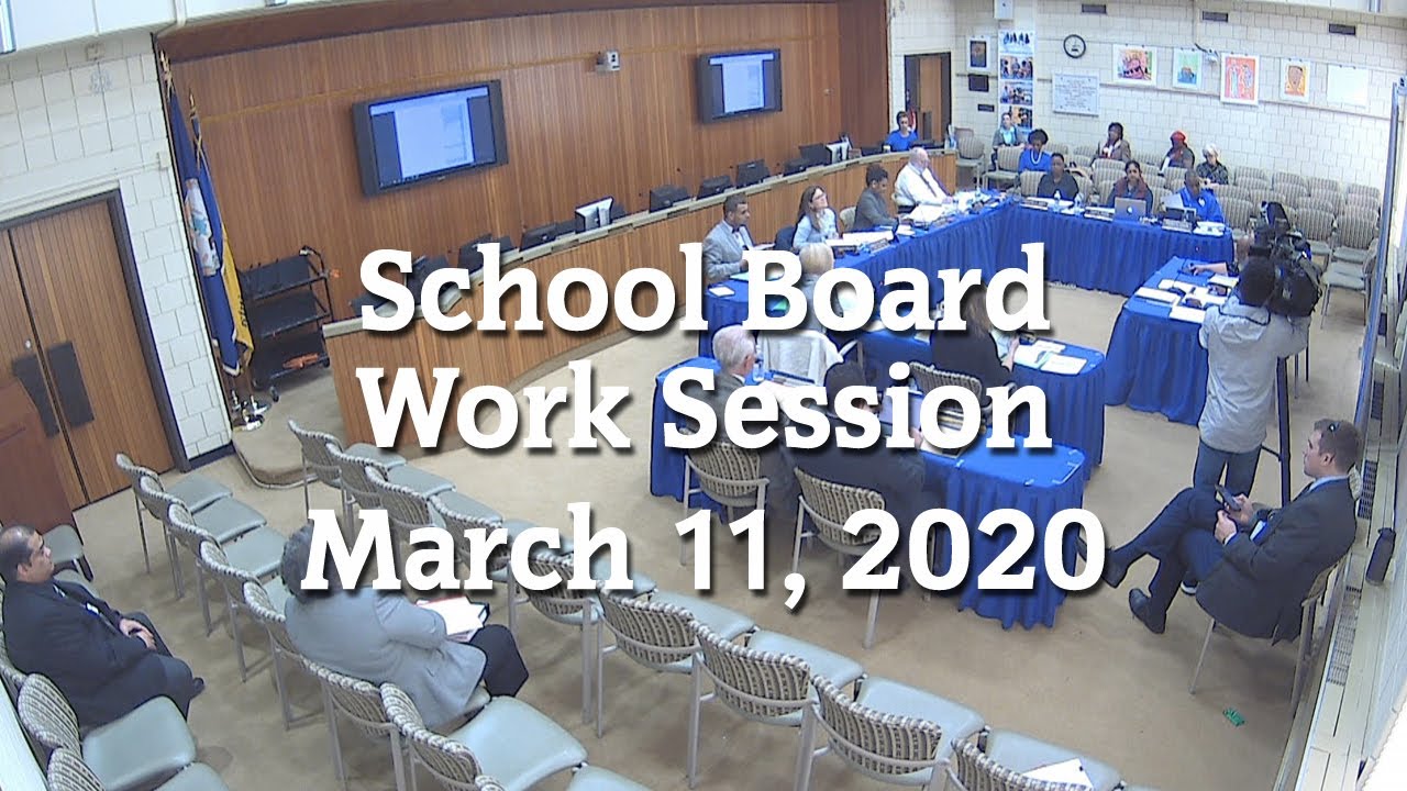School Board Work Session 3 11 20 Youtube