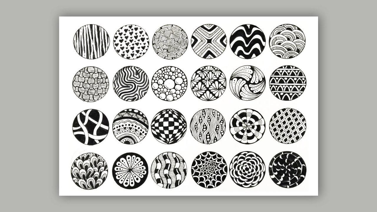 Zentangle Circle Patterns Step By Step