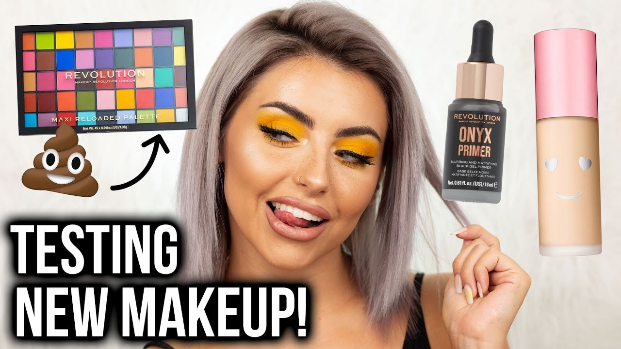 Testing New Makeup Full Face Of First Impressions Yellow Eye Makeup