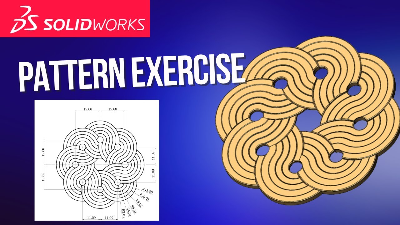 Solidworks Pattern Exercise Youtube