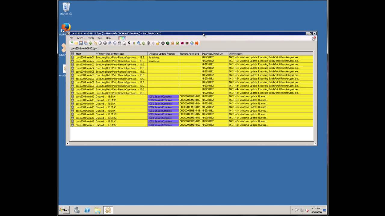 Installing Specific Windows Updates On 20 Remote Computers Batchpatch
