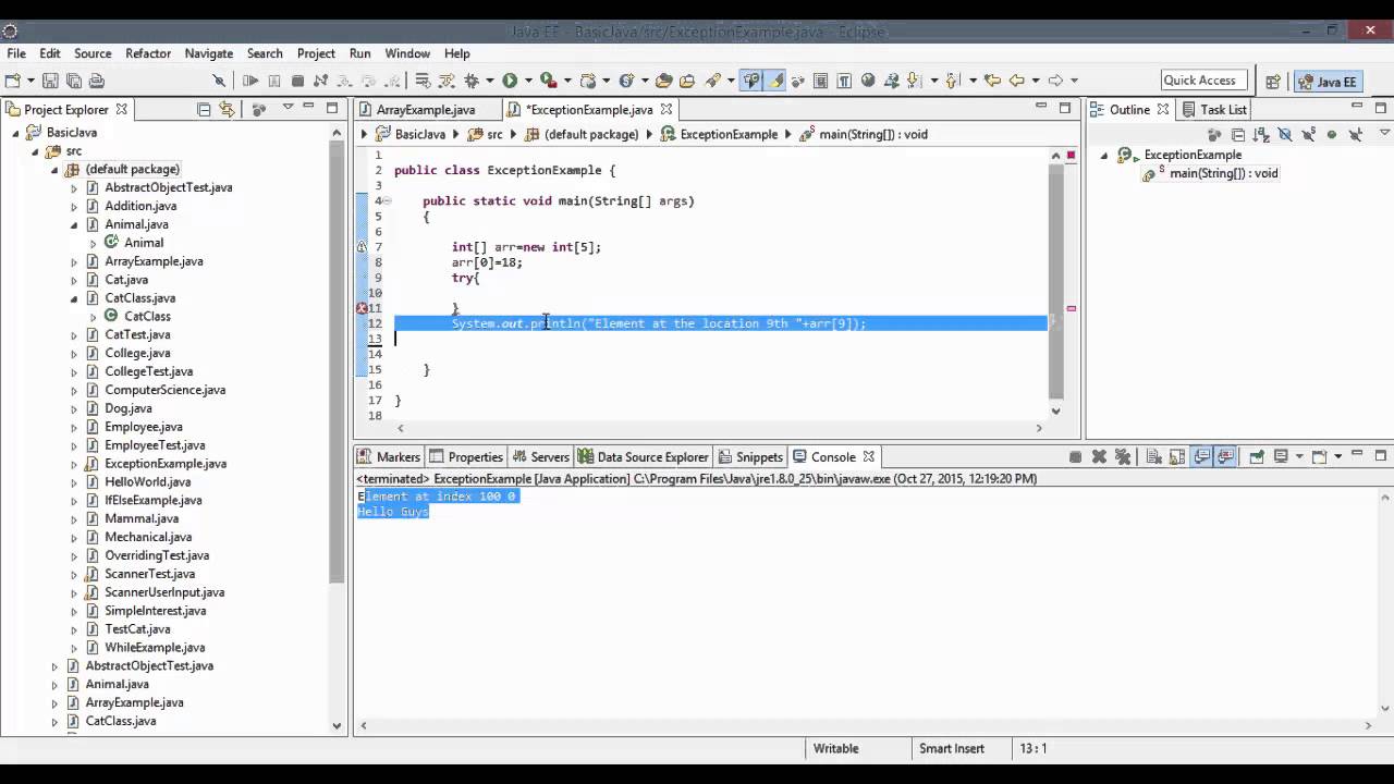 Java Programming Tutorial How To Handle Exceptions In Java Using Try