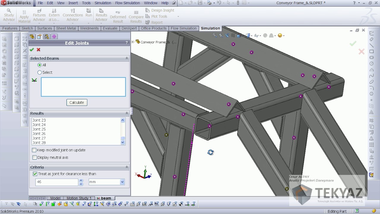 Solidworks İle Analiz Beam Elemanlar Youtube