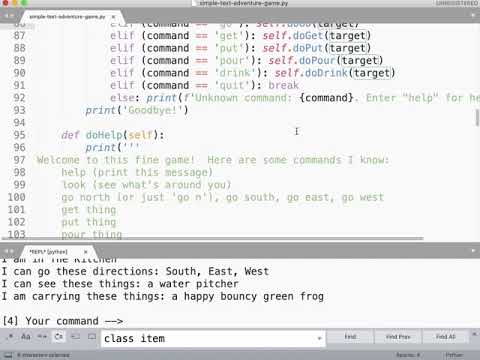 Simple Text Adventure Game Youtube