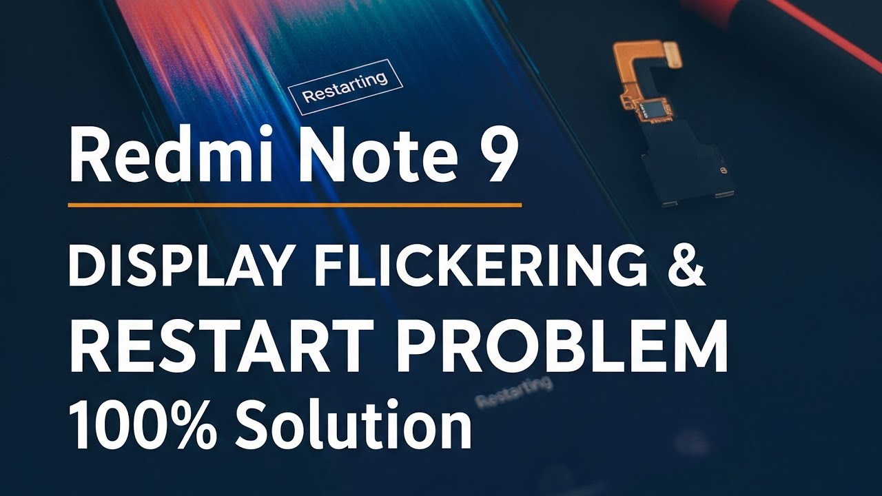 Redmi Note 9 Restart Problem Lcd Flickering Problem 100 Solution Youtube