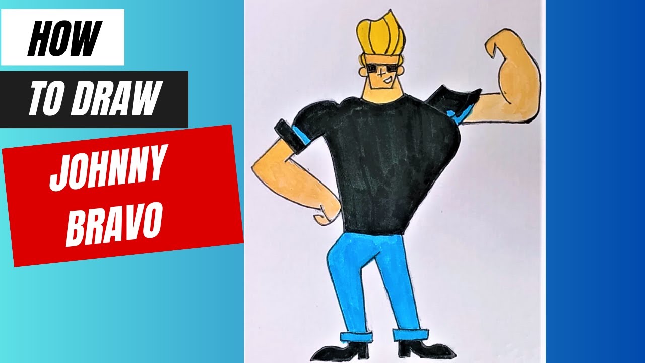 How To Draw Johnny Bravo Cartoon Easy Drawing Of Johnny Bravo Youtube
