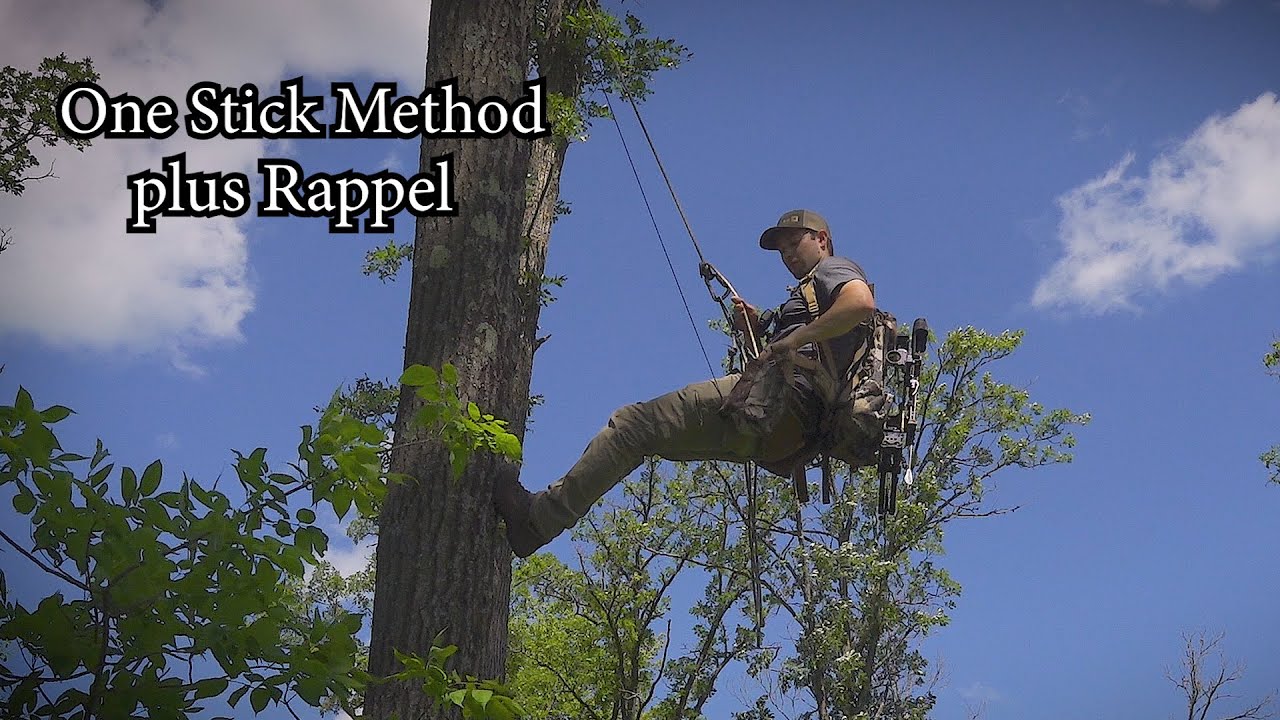 One Stick Climbing Method And Rappel Youtube