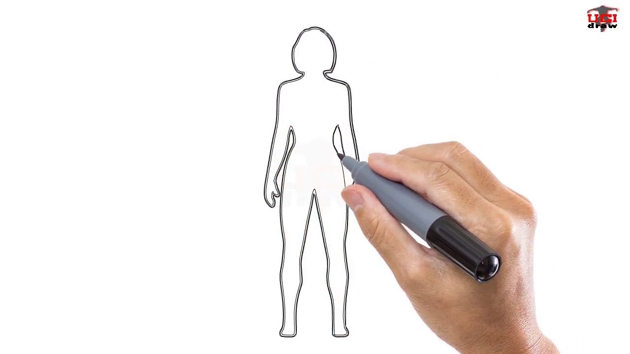 How To Draw A Female Body Easy Step By Step Drawing Tutorials For Kids